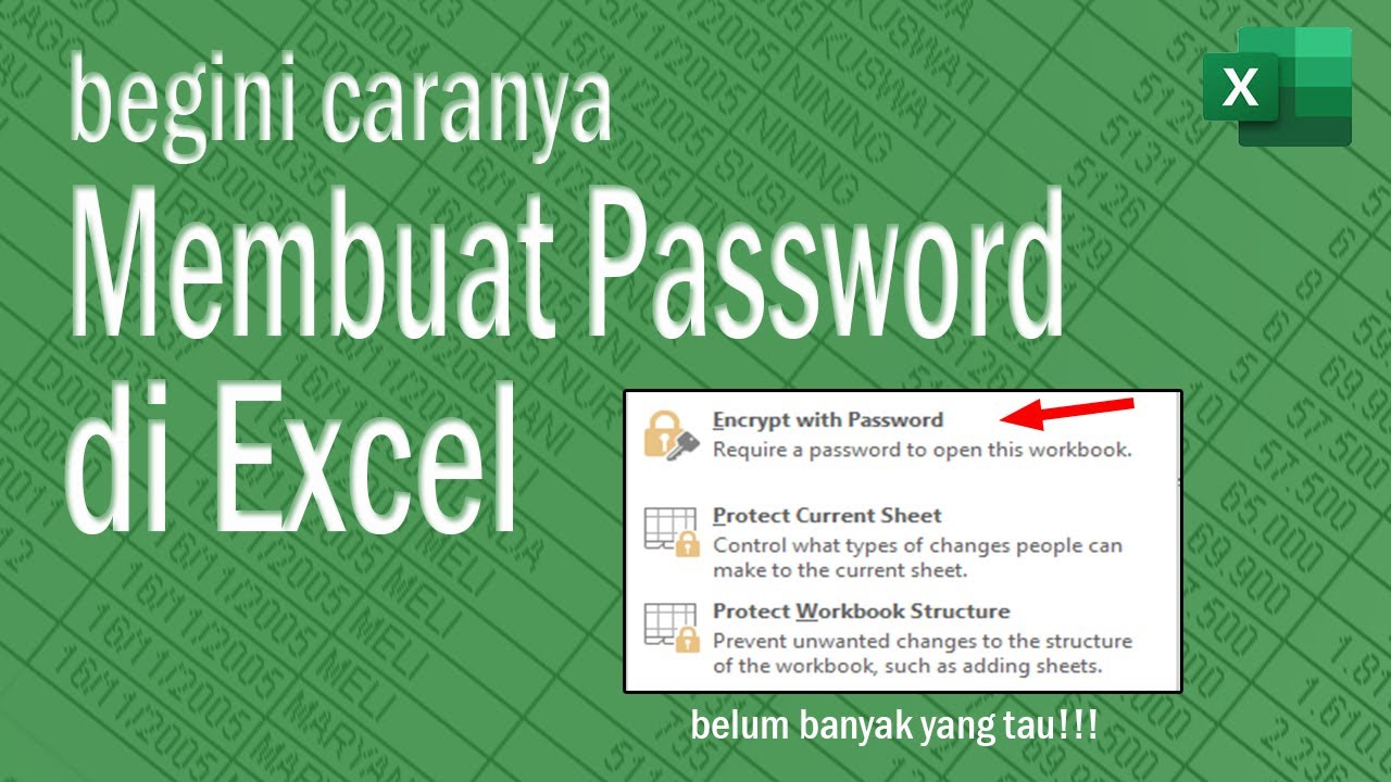 Cara Rahasia Membuat Password di Excel | tutorial excel pemula - YouTube