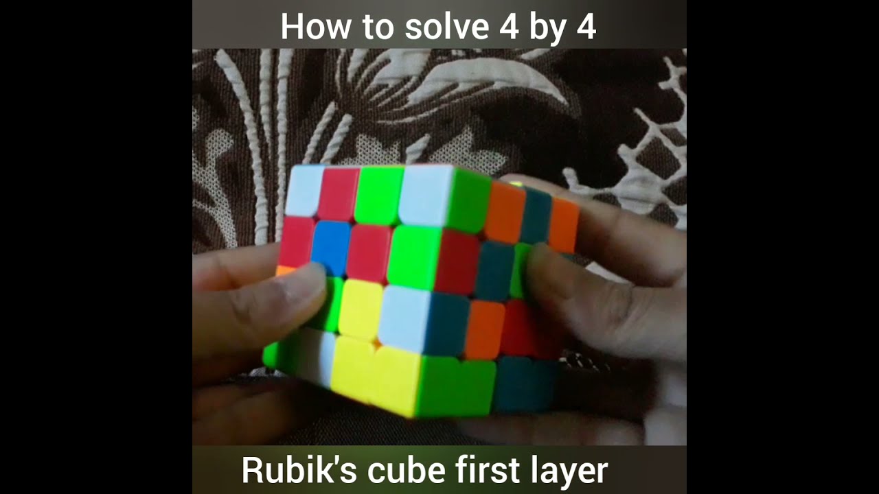 How to solve 4 by 4 Rubik's cube first layer - YouTube