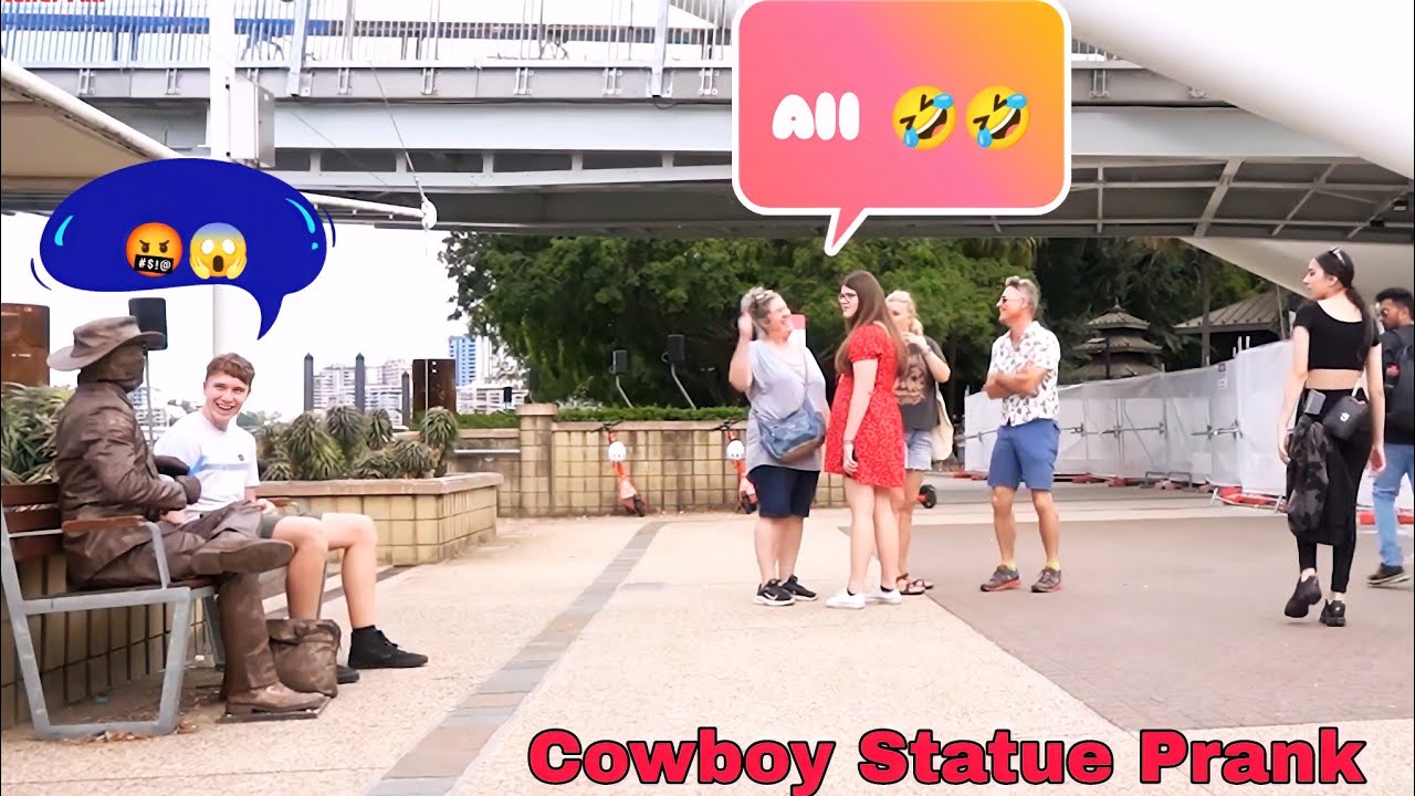 Cowboy Statue Prank With Public Amazing 😍 Reactions | 2023 New Cowboy ...