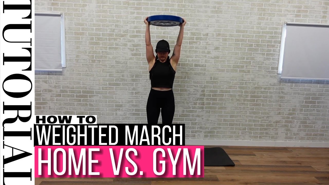 How to do a weighted March at home with Resistance Bands or in the gym ...