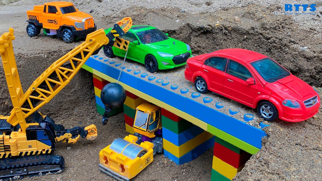 Bridge Construction with Crane Trucks and Road Rollers – Rescue the ...