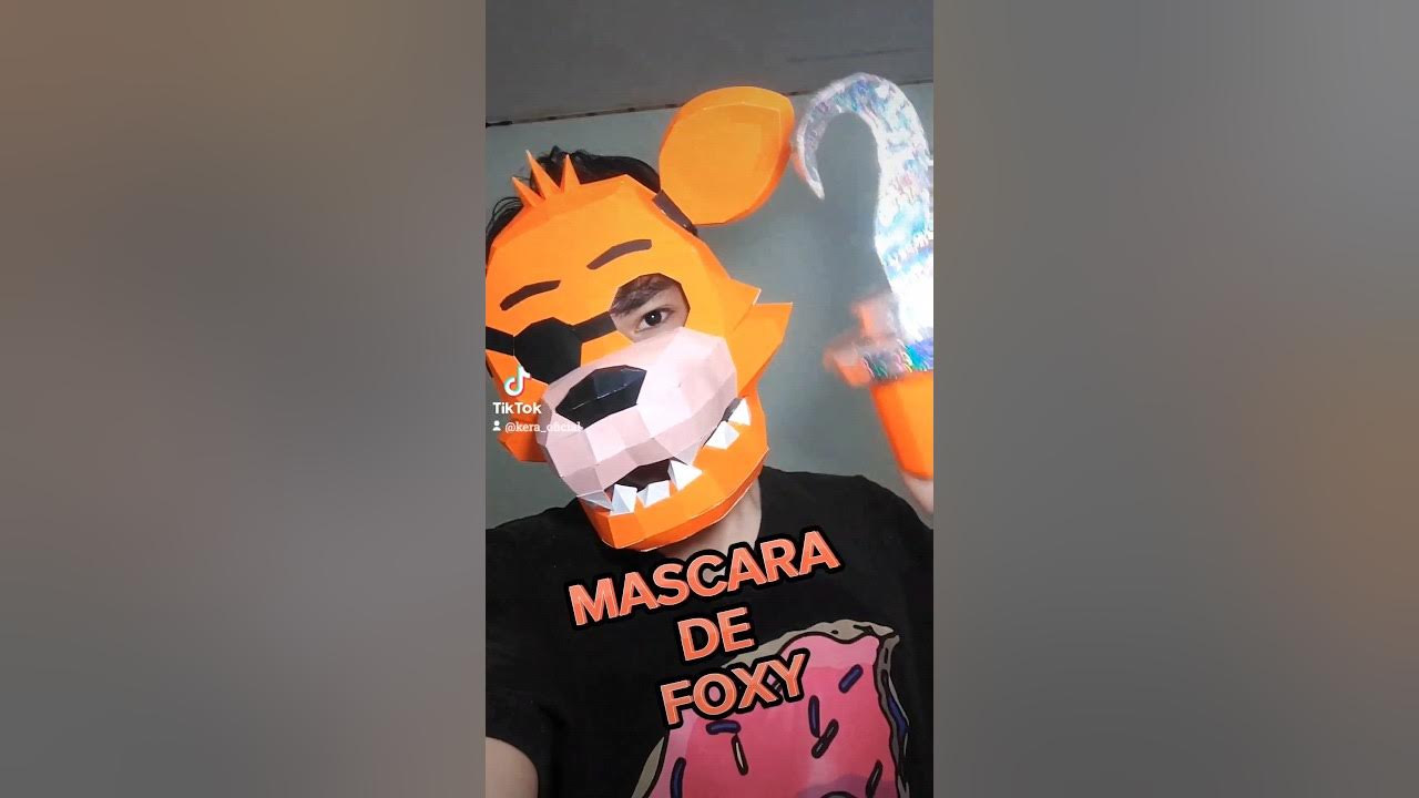 TUTORIAL DE MASCARA DE FOXY CON CARTULINA, FACIL, RAPIDO Y BIEN EXPLICADOO #kera - YouTube