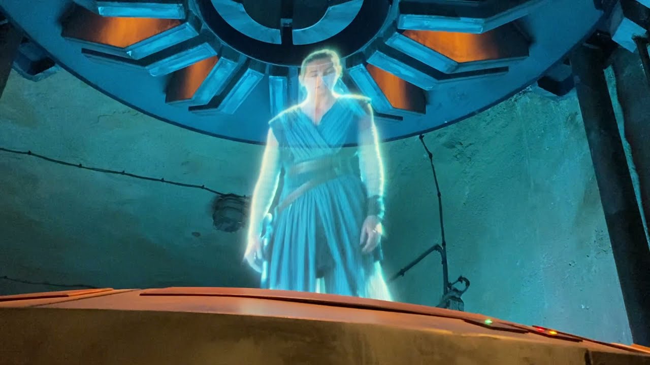 Disney World - Rey’s Hologram. Looks so REAL! How’d they do this? - YouTube