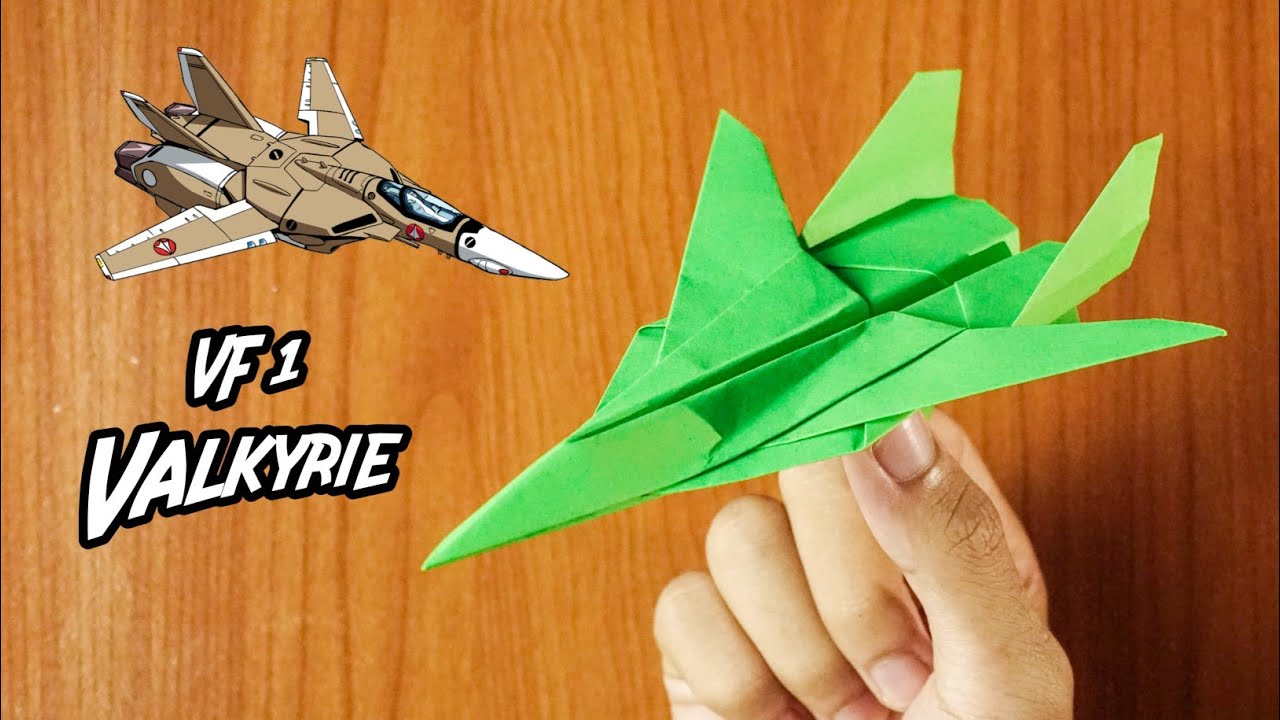 Origami Pesawat Tempur VF - 1 Valkriye - Cara Membuat Pesawat dari ...