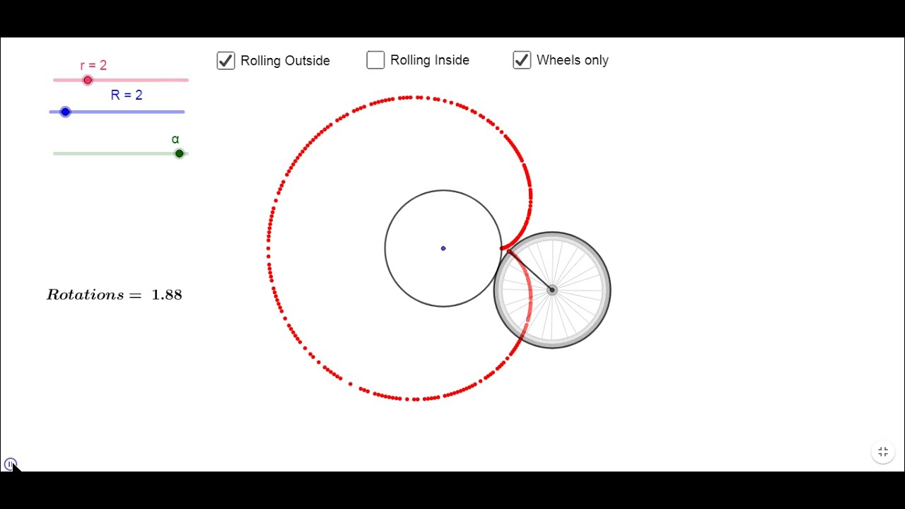 Cardioid aka Coffee Cup Curve from a circle rolling on another circle ...