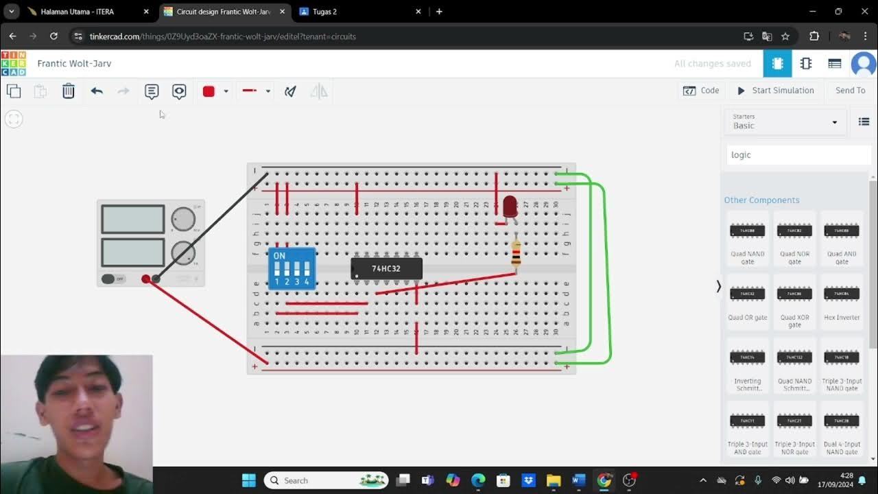 LOGIC GATE SIMULATION IN TINKERCAD - YouTube