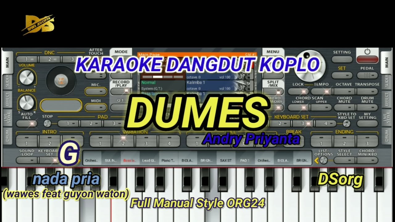 DUMES - KARAOKE DANGDUT KOPLO DSorg - YouTube