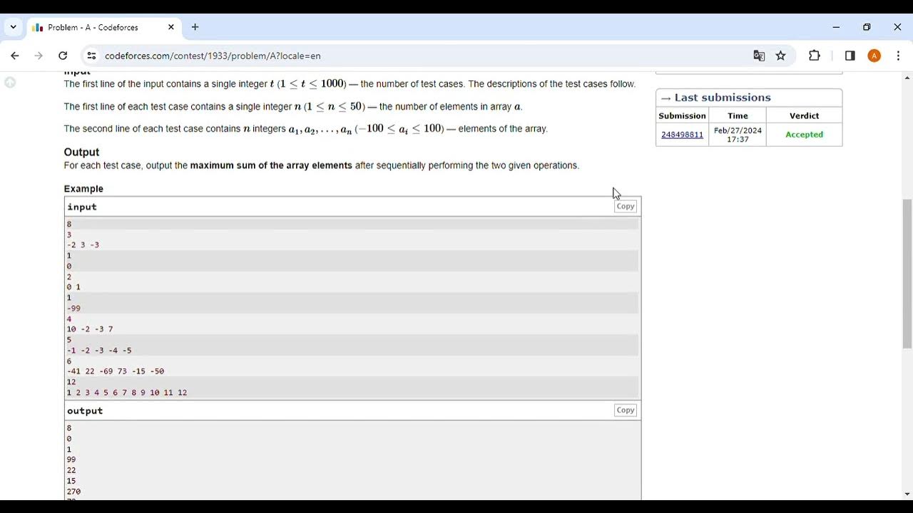 Codeforces Round 929 (Div. 3) A. Turtle Puzzle: Rearrange and Negate ... Codeforces Round 929 (Div. 3) A. Turtle Puzzle: Rearrange and Negate ...