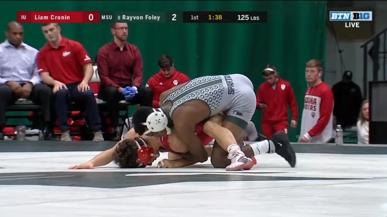 125 LBS: #8 Rayvon Foley (Michigan State) vs. Liam Cronin (Indiana ...
