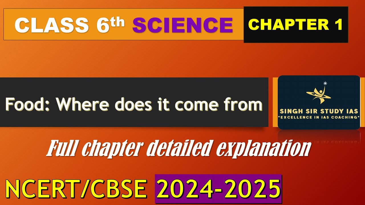Food where does it come from | class 6th science ncert chapter -1 ...