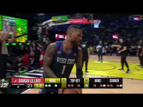 2023 NBA 3 POINT CONTEST DAMIAN LILLARD SHOCKING SHOOTING HIGHLIGHTS 1ST ROUND! SHOCKING!
