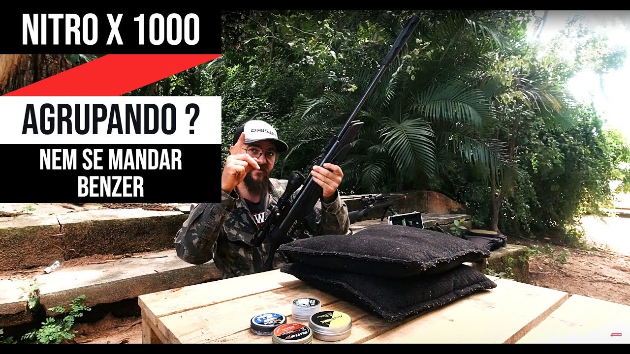 Nitro x 1000 com Kit Advanced Elite Air Guns - Agrupamento após ...