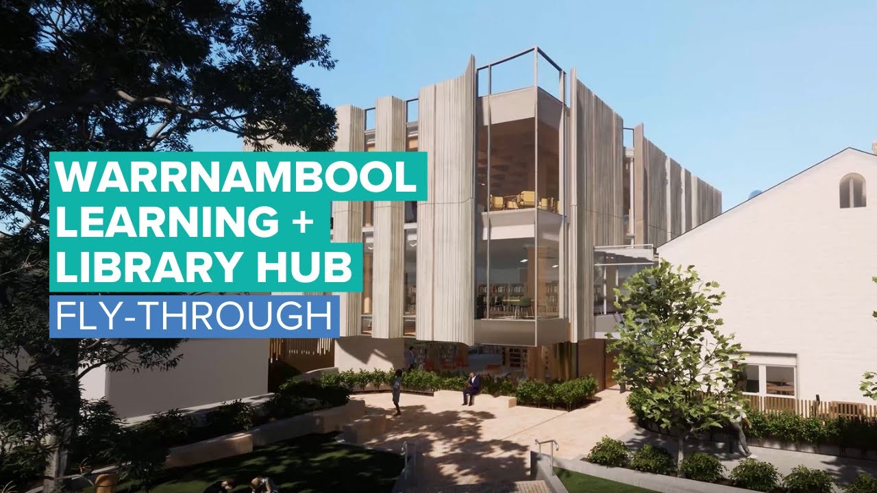 Warrnambool Learning & Library Hub Fly-through - YouTube