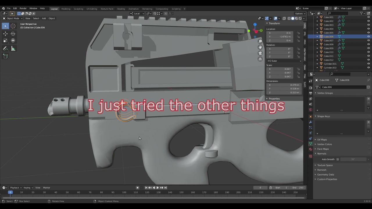Blender : test my modeling skill (very bad) - YouTube