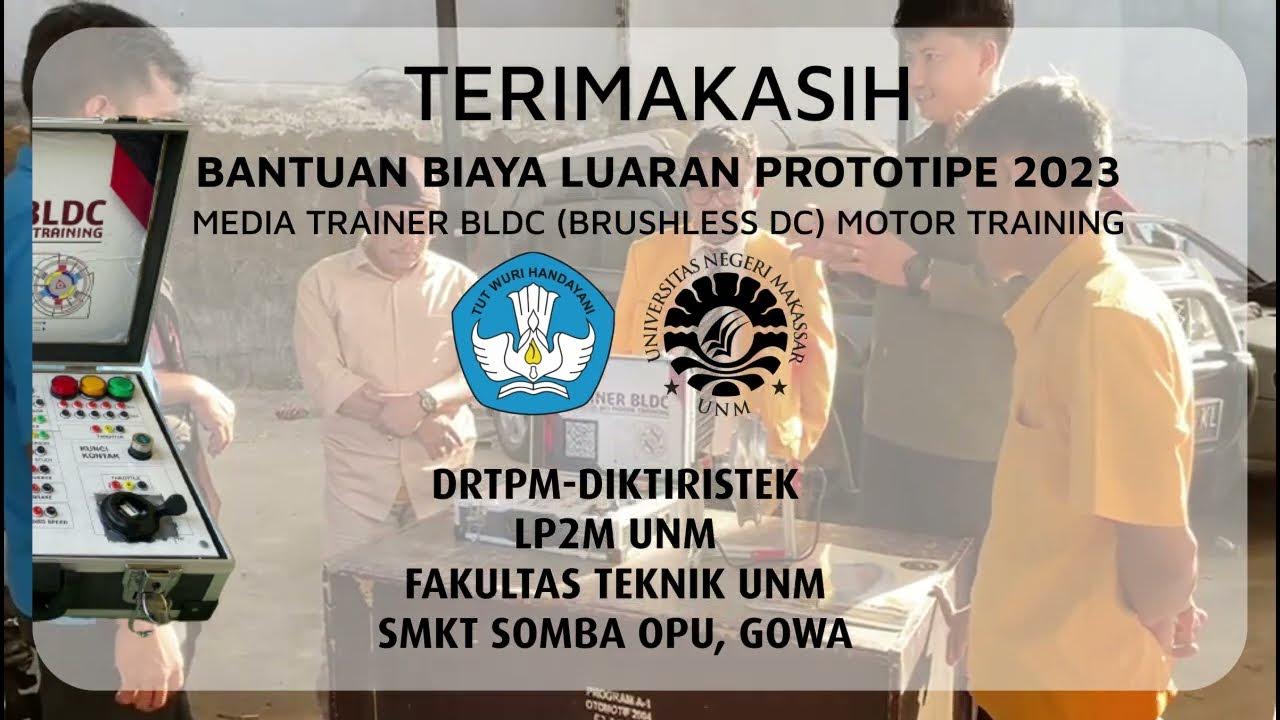 Video Luaran Bantuan Biaya Prototipe 2023 - Media Trainer BLDC (Brushless DC) Motor Training ...