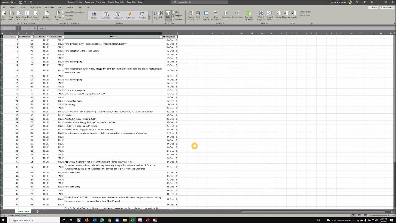 Filtering data using Microsoft Excel with Jaws screen reader - YouTube
