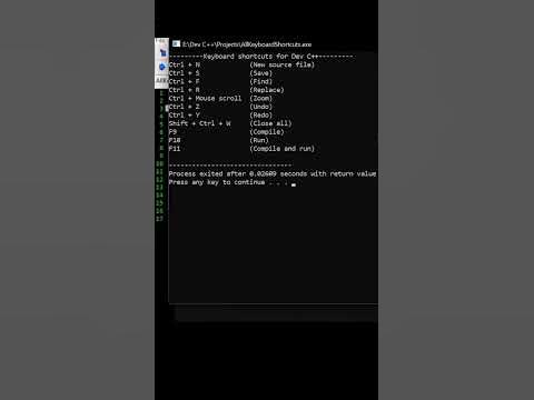 Dev C++ useful keyboard shortcuts 😎 #shorts - YouTube