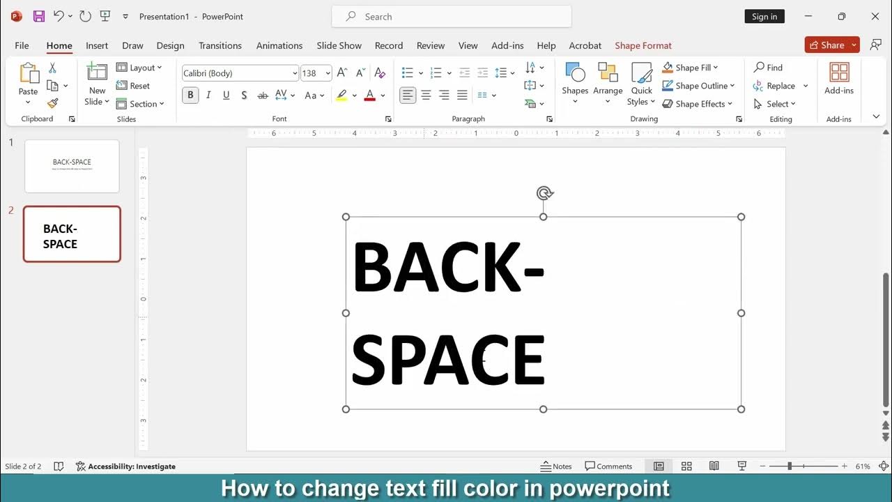 How to change text fill color in PowerPoint - YouTube