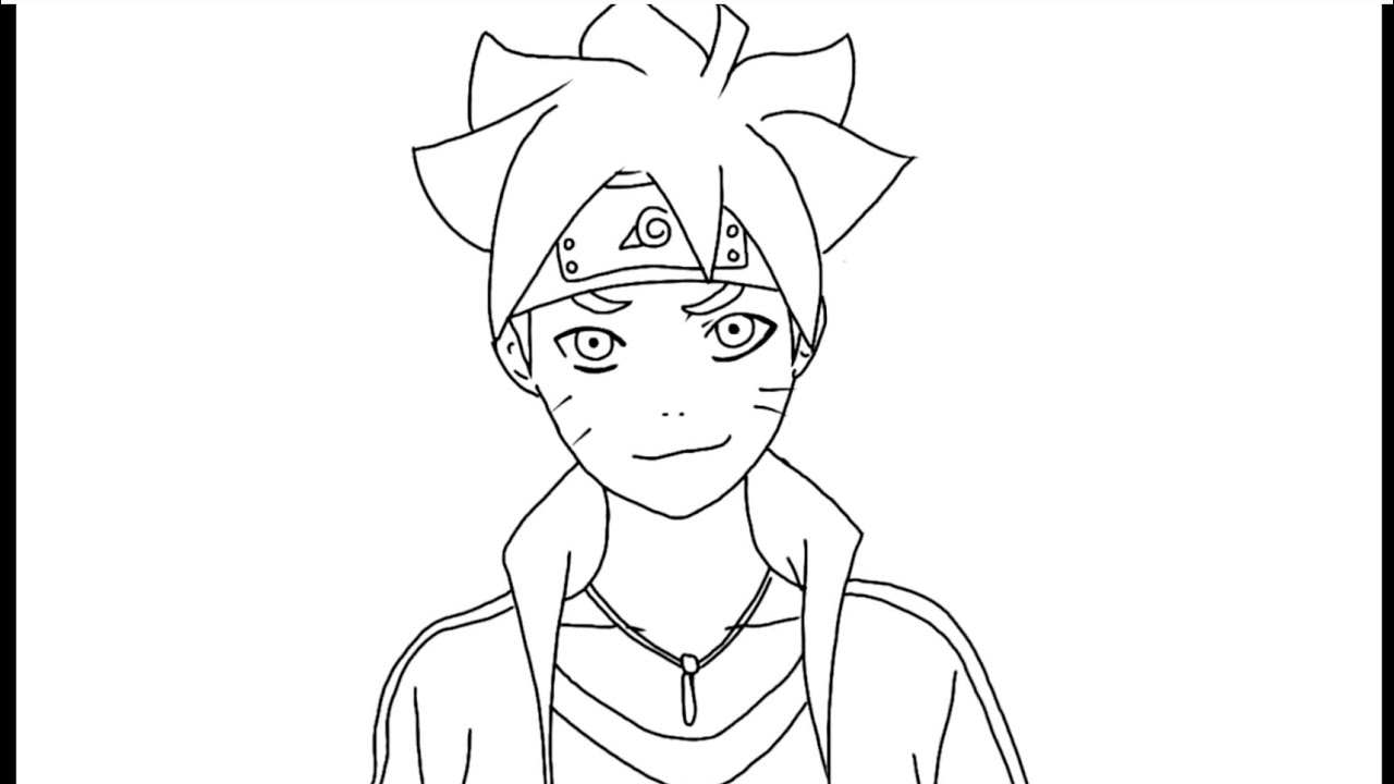 Boruto Easy Line Art Tutorial | Simple Step-by-Step Anime Drawing for ...