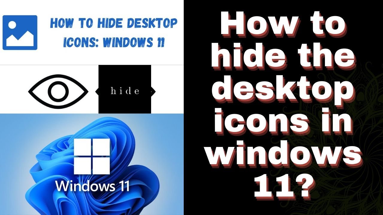 How to hide the desktop icons in windows 11 #technology - YouTube