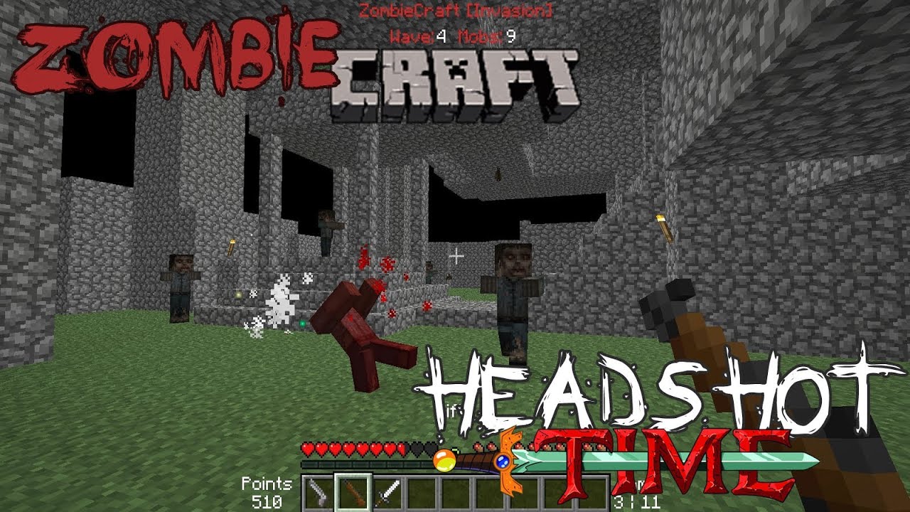 Minecraft Mods ITA - ZombieCraft 3 for 1.4.6 - HeadShot Time! - YouTube