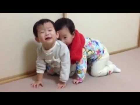 Twin babies's Judo