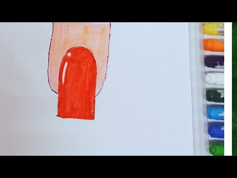 Finger Nail Drawing Simple ll How To Draw Finger Nail Easy Step - YouTube