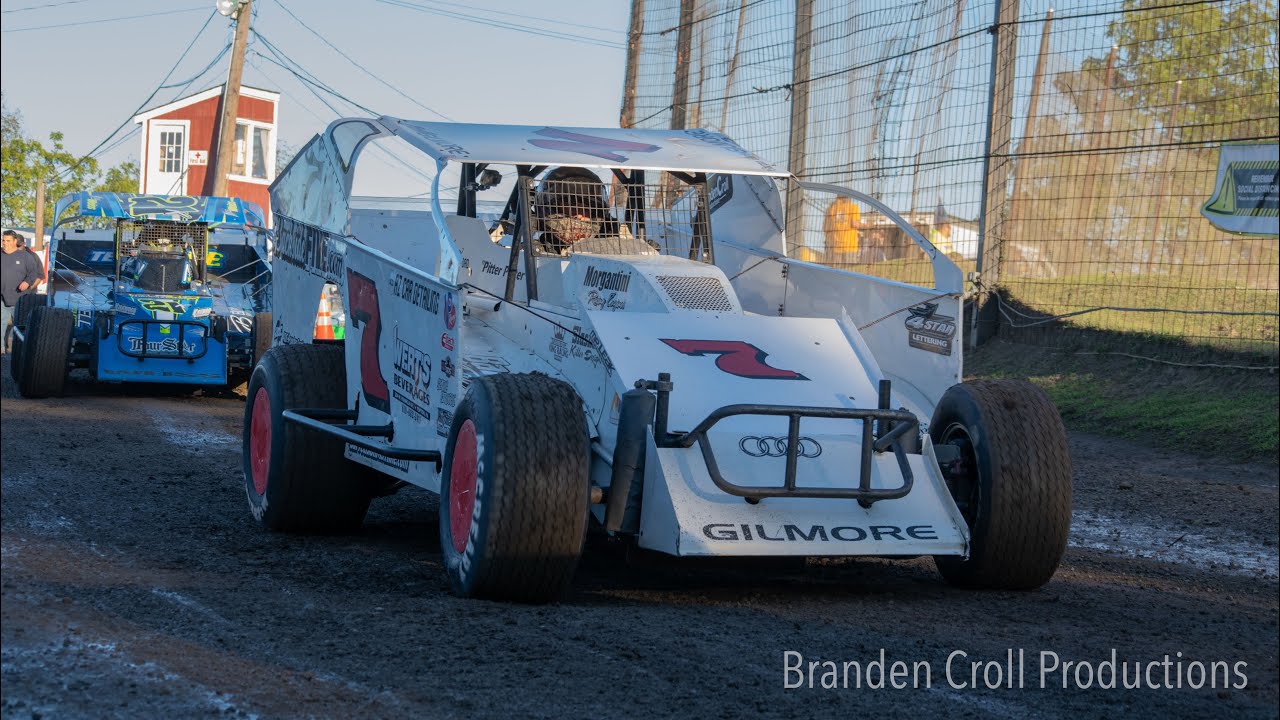 Brett Gilmore Heat Race On-Board 358 Modified at Grandview Speedway ...