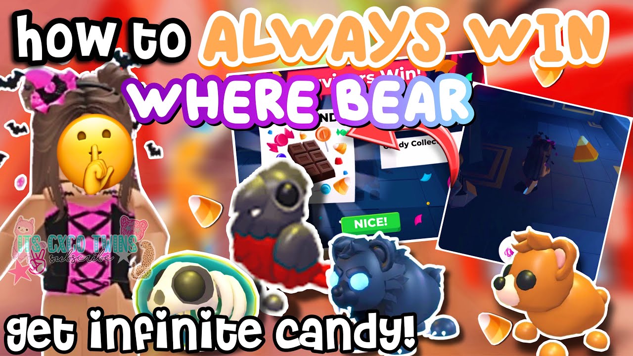 How to ALWAYS WIN *Where Bear Minigame* & Get TONS Of Candy! (Adopt Me ...