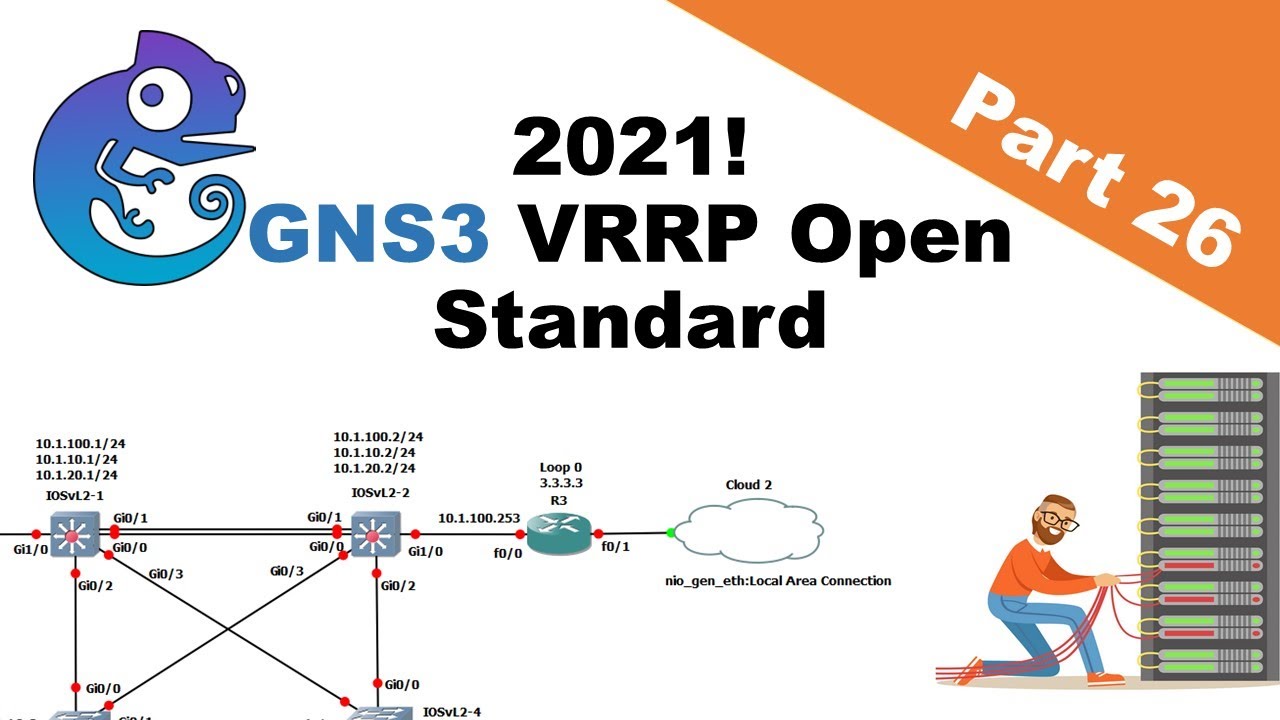 How to configure VRRP in your Cisco switch? | labeveryday part 26 using ...
