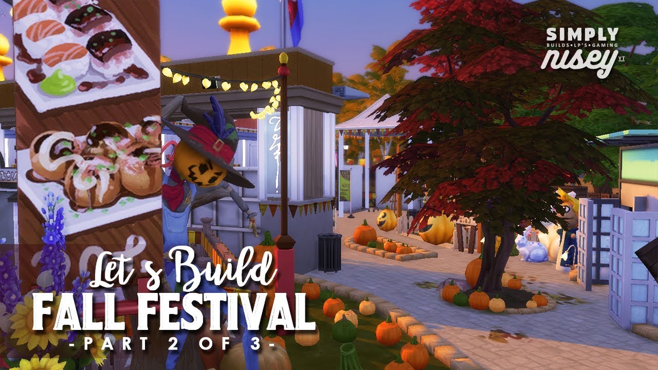 The Sims 4 Speedbuild | Fall Festival Part 2 - YouTube