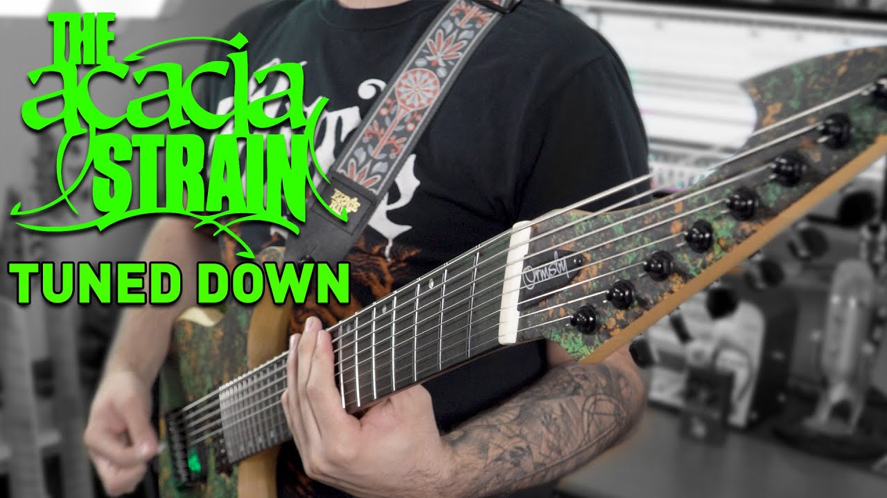 What If THE ACACIA STRAIN Tuned Down (8 String Guitar Riff Compilation ...