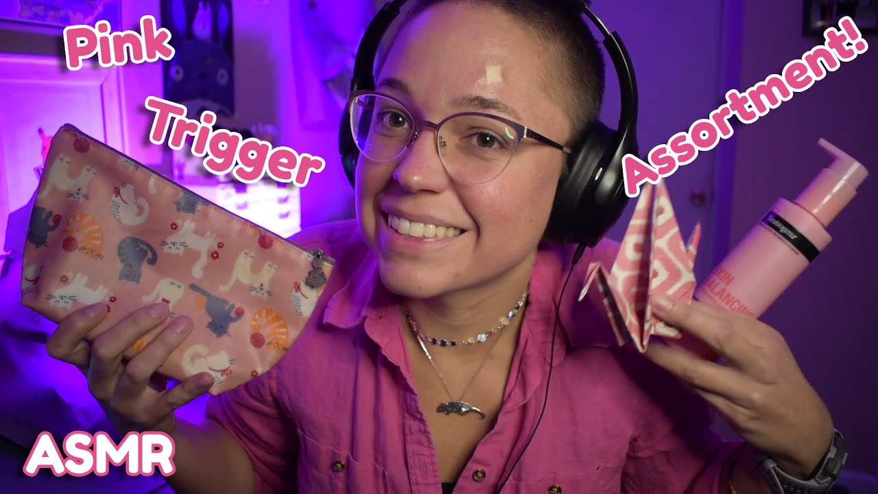 🎀 Pink Trigger Assortment 🎀 Asmr Whisper Rambles Tapping Writing