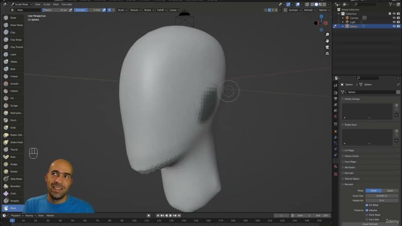3 Sculpting in Blender basics - YouTube