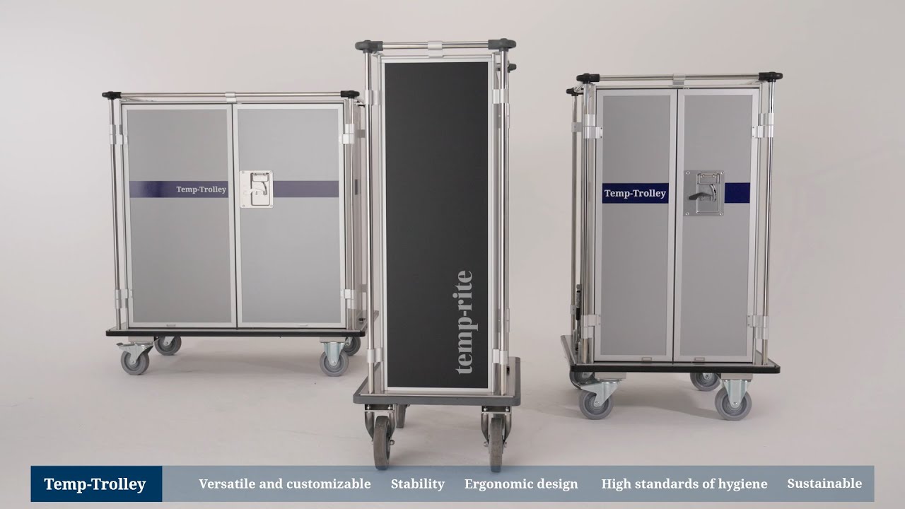 Temp-Trolley - the user-friendly tray transport trolley - YouTube