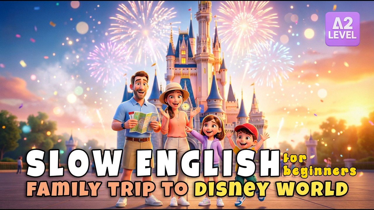 A Family Trip to Disney World | Easy English Listening Practice (A2 ...