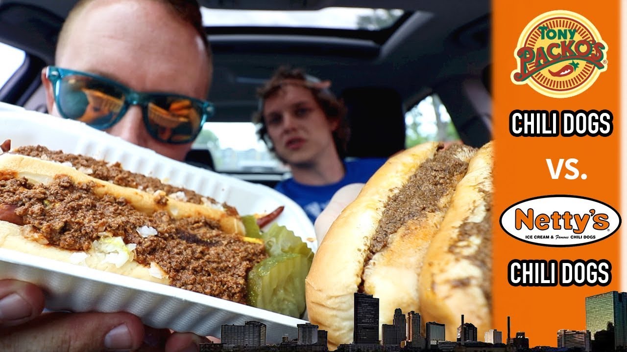 Tony Packo's Chili Dog vs. Netty's Chili Dog in Toledo, Ohio - YouTube
