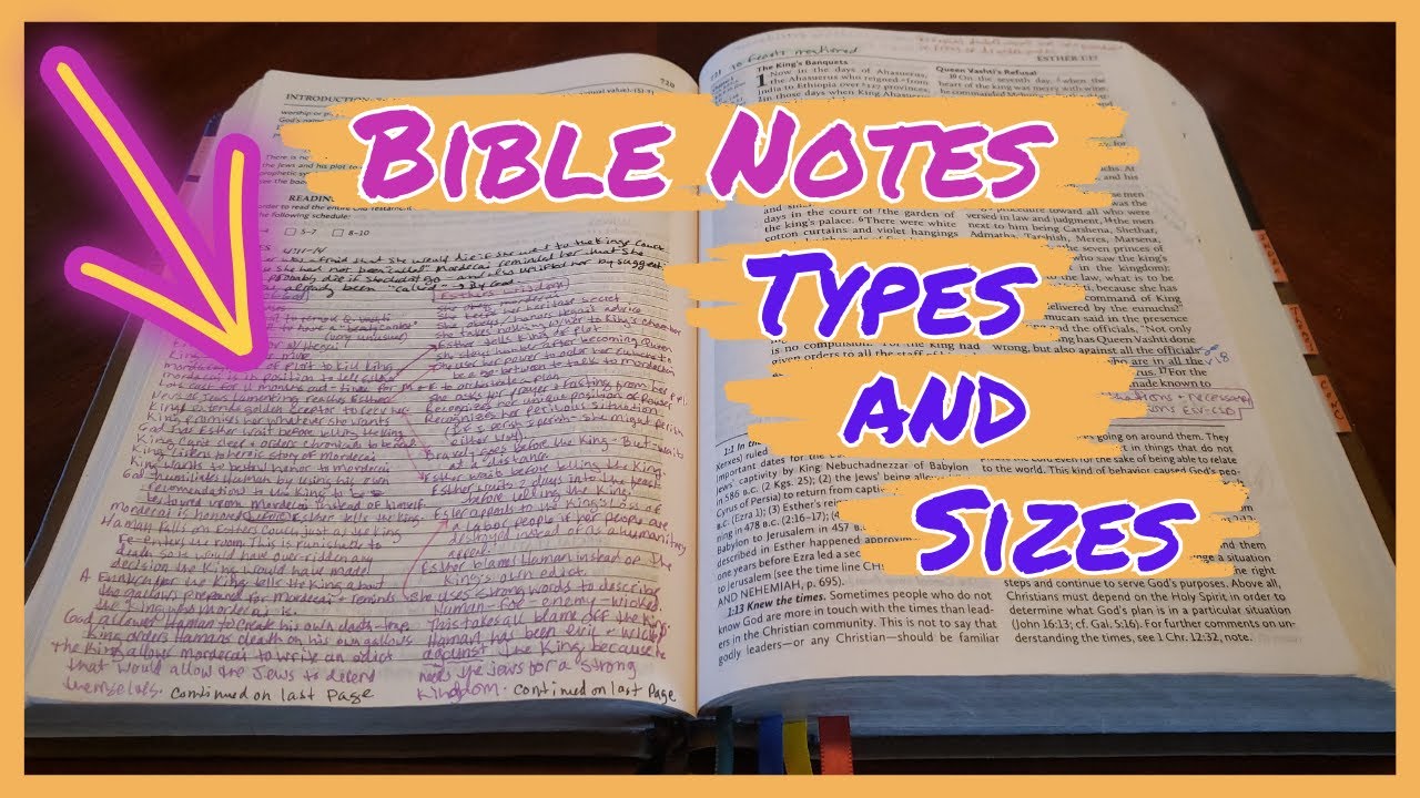 Types of Bible Notes (Bible Note Taking Systems Part 1) - YouTube