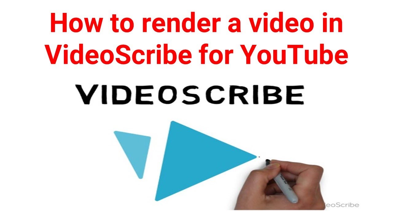 How to render a video in videoscribe for YouTube - YouTube