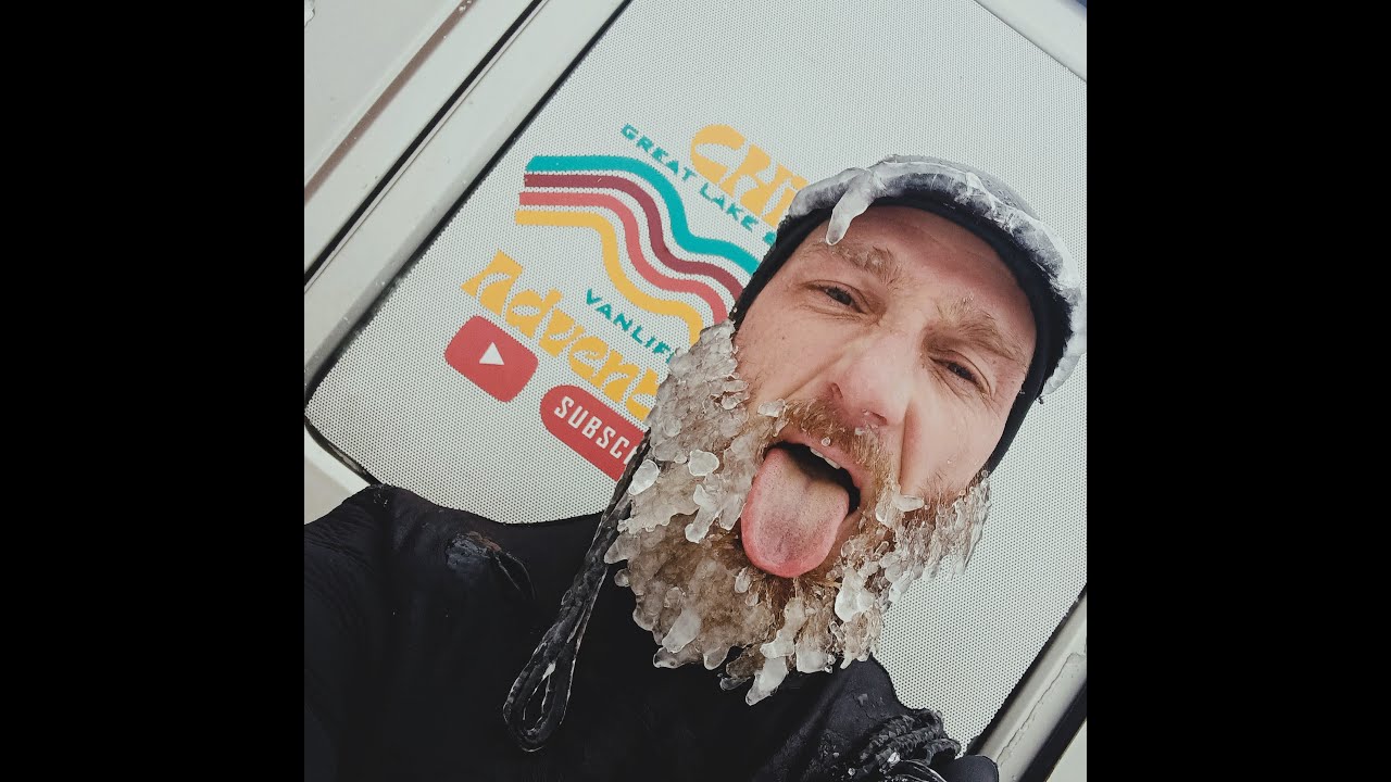 1st ice Beard of 2025 | Surfing Lake Michigan - YouTube