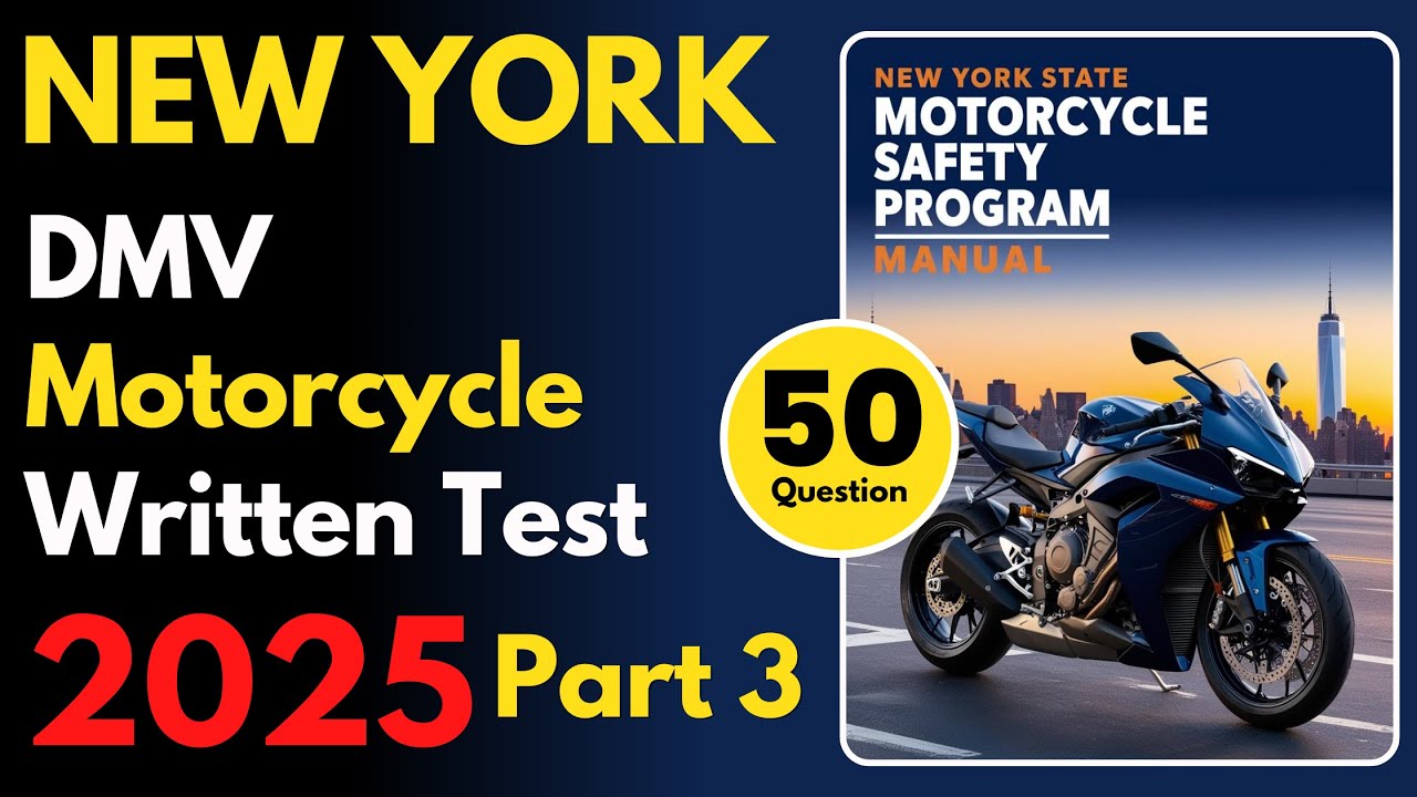 New York Motorcycle Written Practice Test | Part 3 | DMV Motorcycle ...