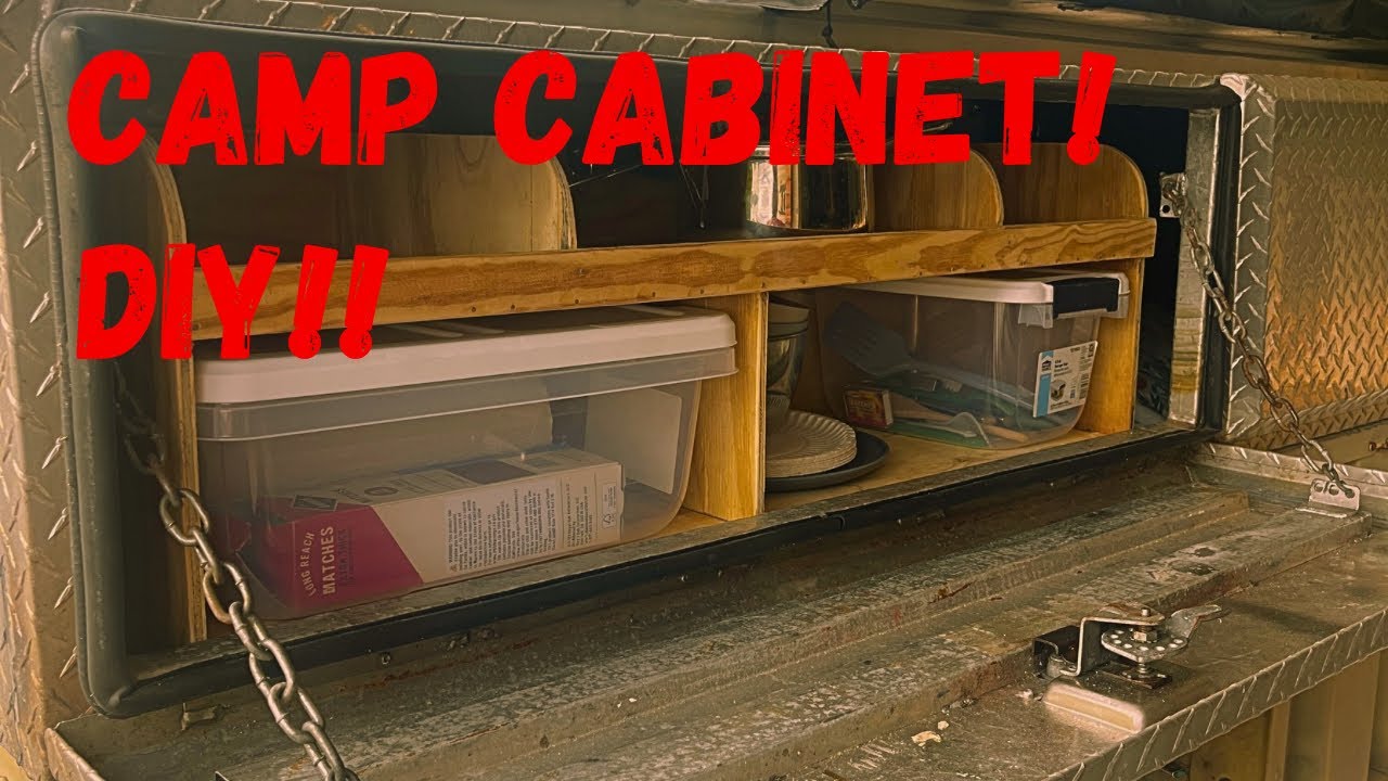 UNIQUE DIY/HOW-TO Build a camp CABINET! For camping GEAR! - YouTube