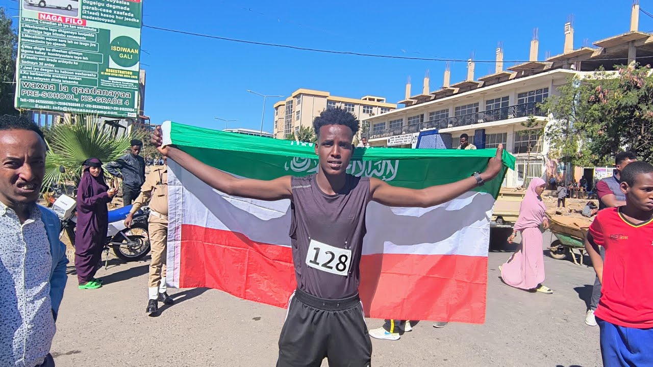 Abdicasis is a Somali runner who participated in a race held in Jigjiga ...