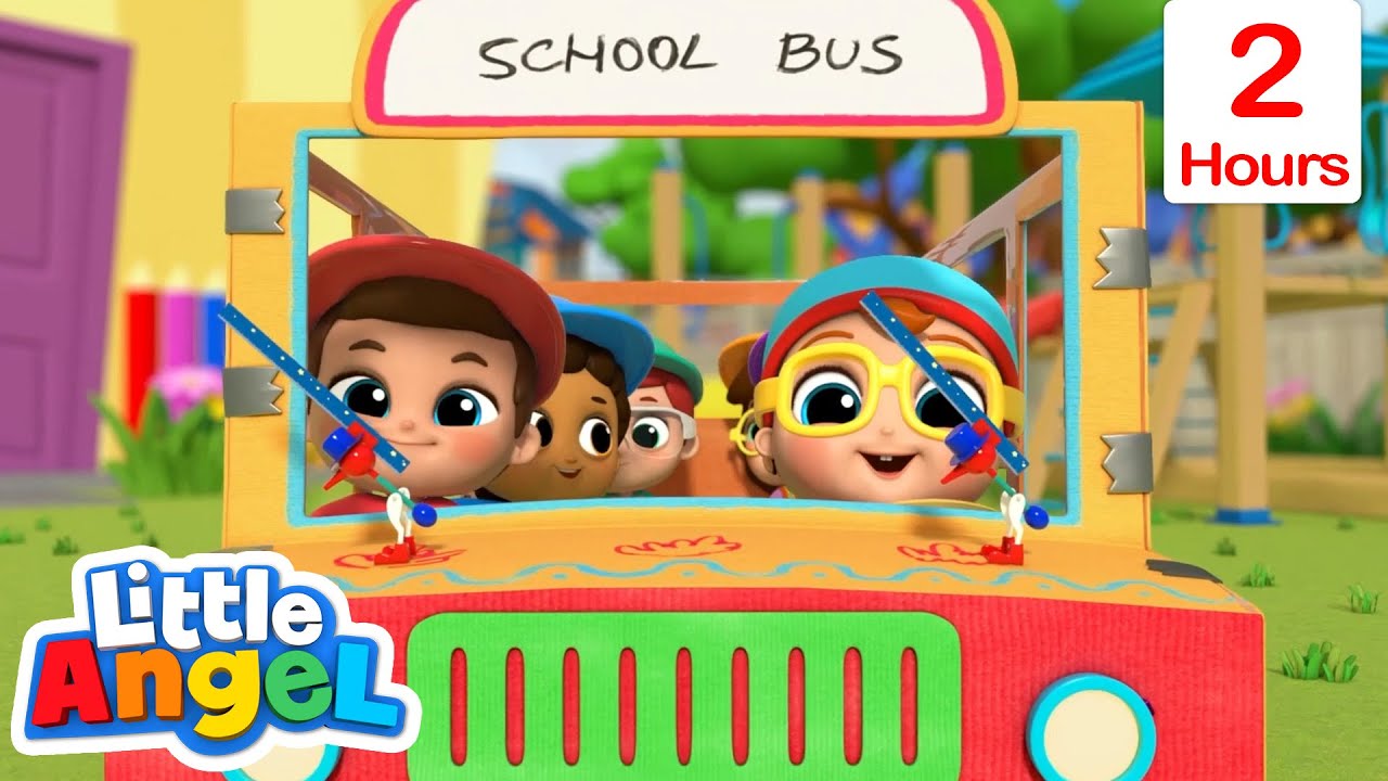 Wheel On The Bus At School | Brand | 🚌Wheels on the BUS Songs! | 🚌 ...
