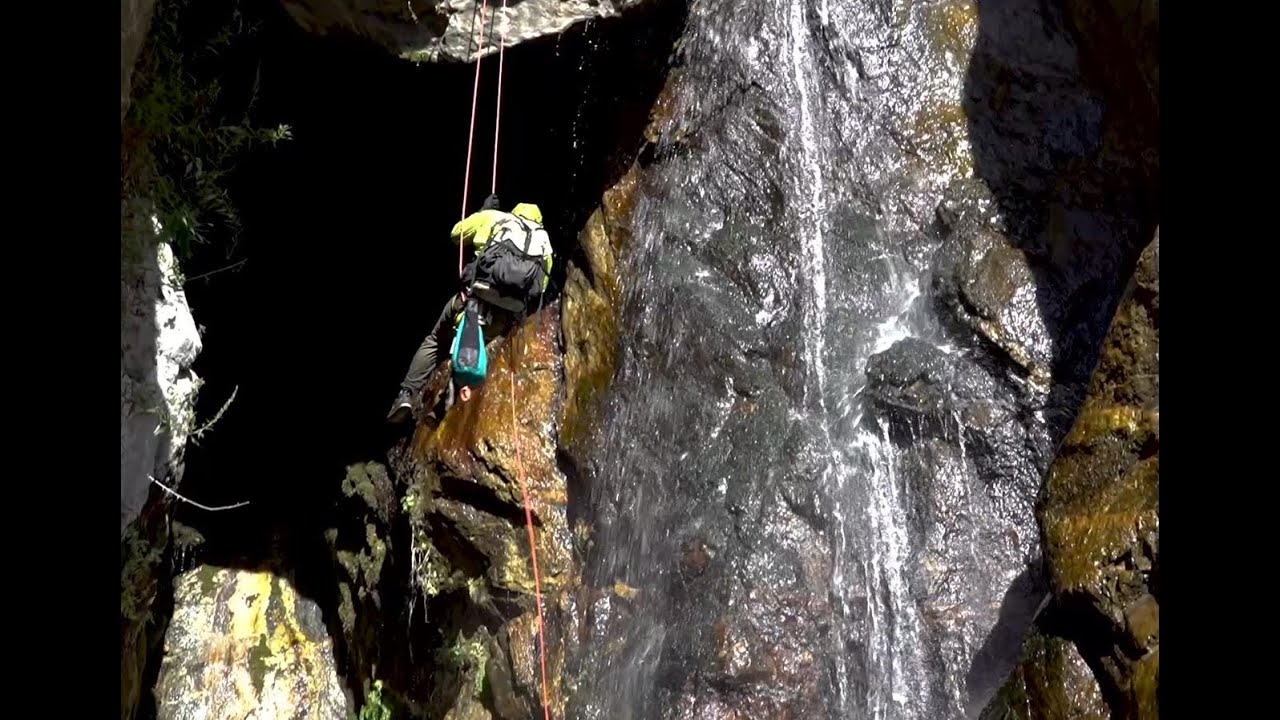 Canyoneering Monkey Face Falls - YouTube