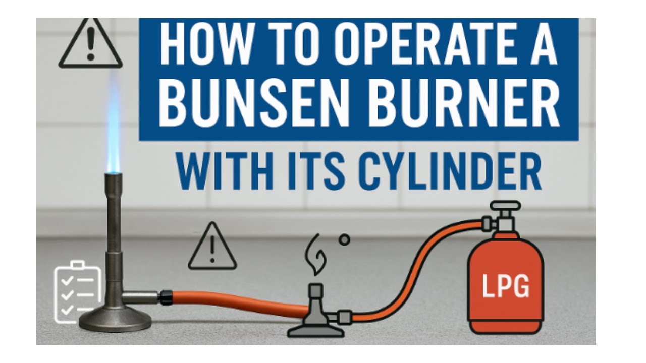 How to Operate a Bunsen Burner with Its Cylinder - YouTube