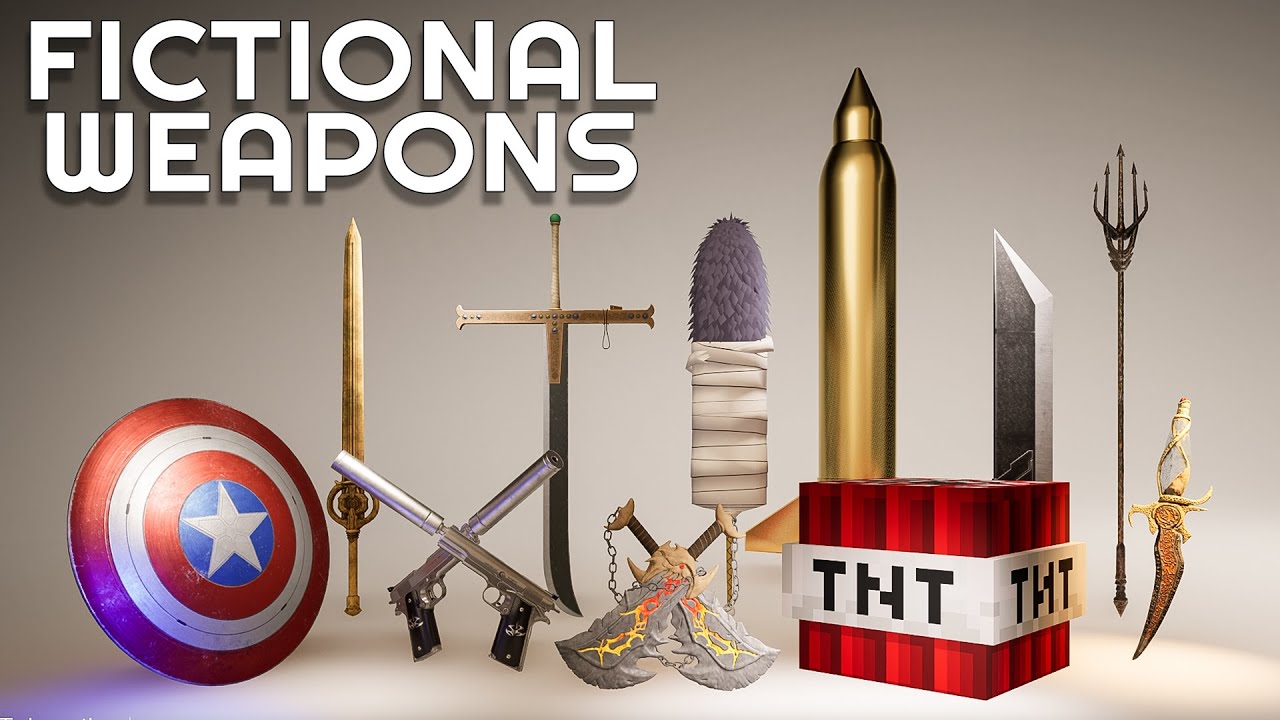 Fictional Weapons Size Comparison - YouTube