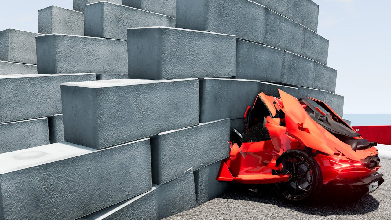 😮Cars crashes to the WALL 😮 200 km/h | Realistic Crash Test - YouTube