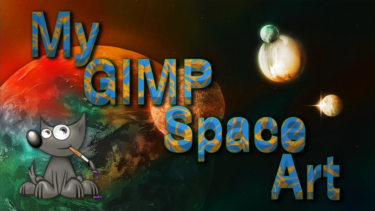 GIMP Space Art - YouTube