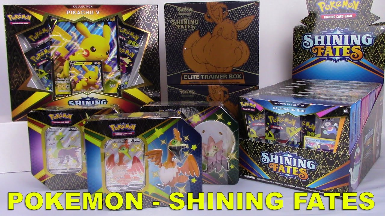 Pokemon Cards SHINING FATES (Tins, Elite Trainer Box, Gift & Pin Packs ...